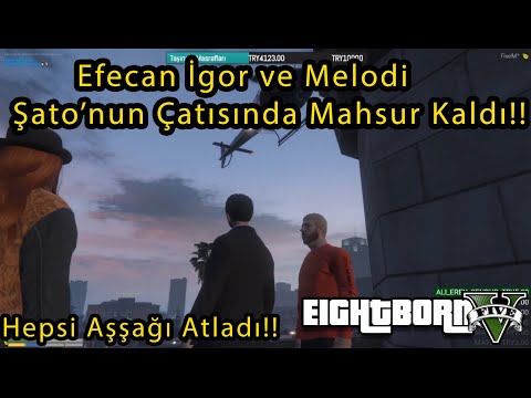 EightbornV Efecan İgor ve Melodi Şato'nun Çatısında Mahsur Kalıyor!! Hepsi Aşşağı Atlıyor!! Akagreen