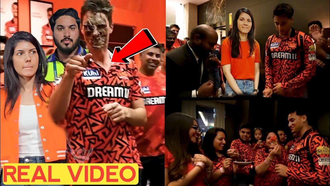 Abhishek Kavya Maran Cummins & SRH Team Cake Cutting Celebration In ...