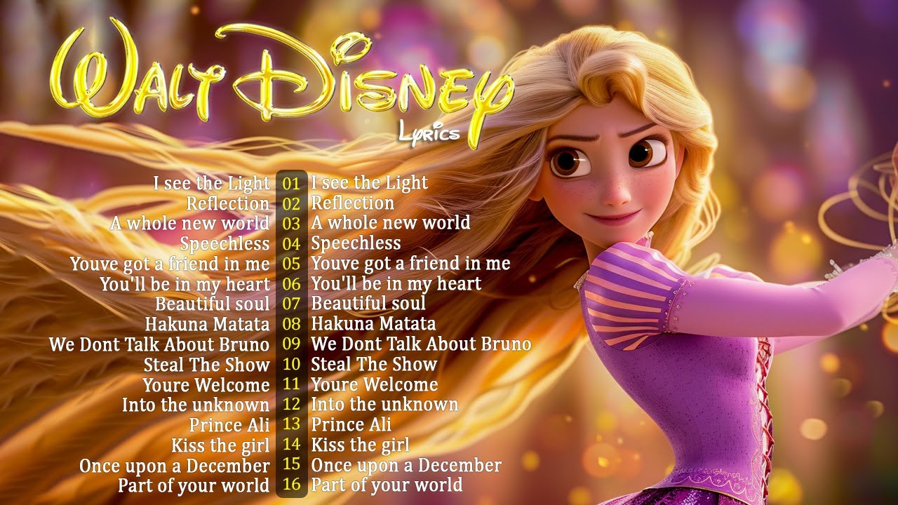 Greatest Disney Songs With Lyrics 👒 Disney Princess Songs 👒 The Most ...