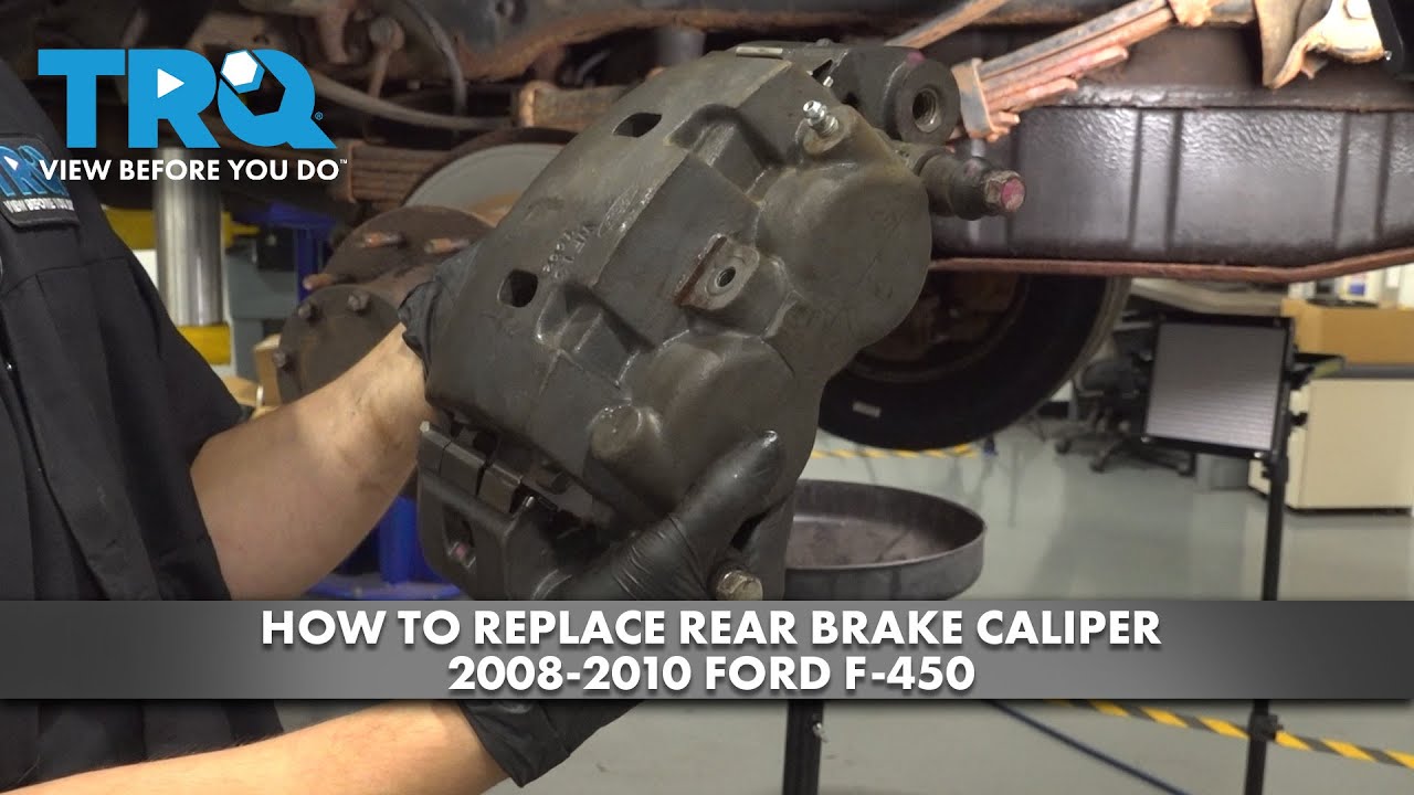 How to Replace Rear Brake Calipers 2008-2010 Ford F-450 - YouTube