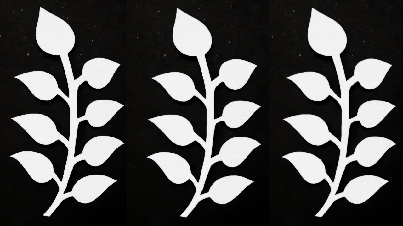 How To Make Paper Leaf | Paper Leaf Tutorial | Paper Leaf Cutting ...