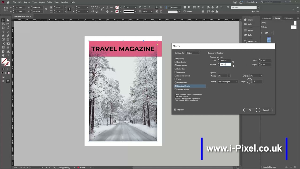 How To Use Effects In Adobe InDesign - YouTube
