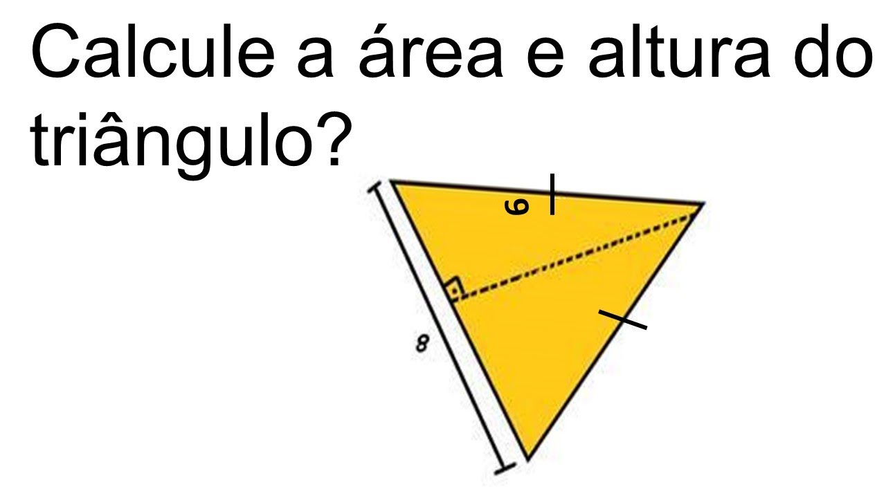 AULA 7 - TRIGONOMETRIA NO TRIÂNGULO RETÂNGULO - Calcule a área e altura ...