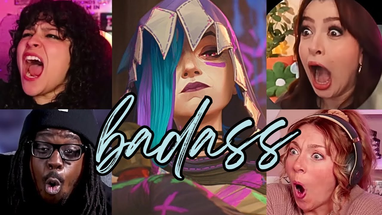 jinx x ekko on hot air balloon & zaun attack best reactions (arcane s2 ...