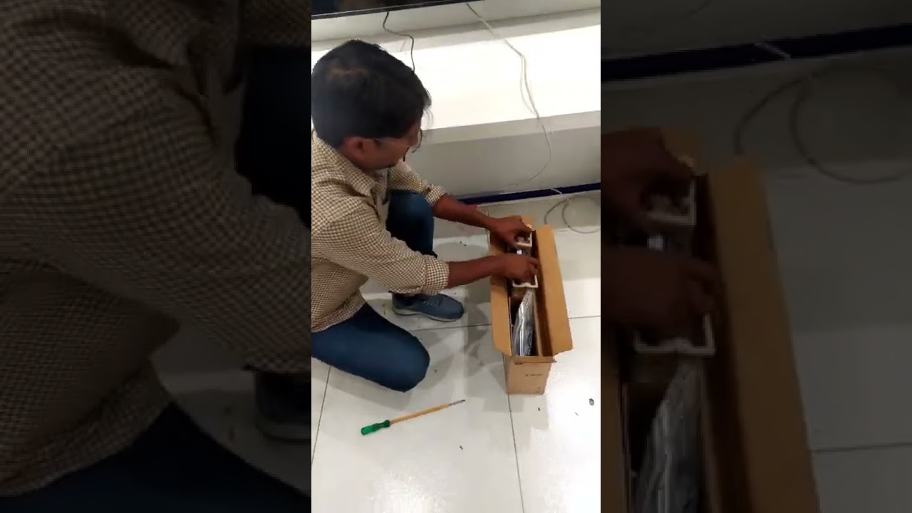 65" commercial display tv setup #shorts - YouTube