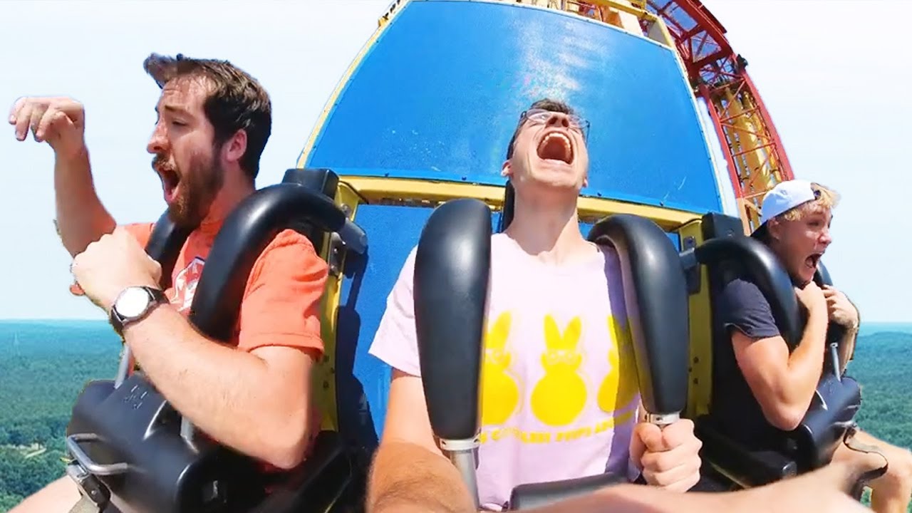 Riding THE SCREAM (Six Flags Fiesta Texas) - YouTube