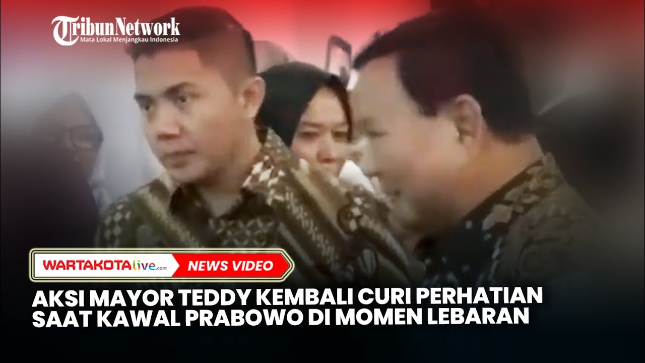 Aksi Mayor Teddy Kembali Curi Perhatian Saat Kawal Prabowo di Momen Lebaran - YouTube