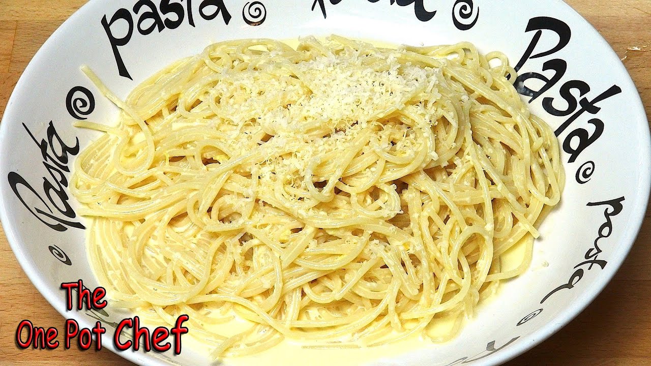 Creamy Lemon Spaghetti | One Pot Chef - YouTube