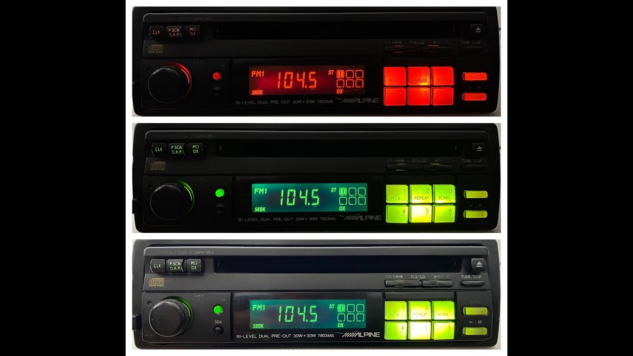 1990s Alpine 7803MS Bi-Level Car CD Radio Player JAPAN / Testing - For ...