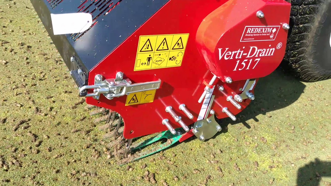 Verti-drain 1517 demonstration - YouTube