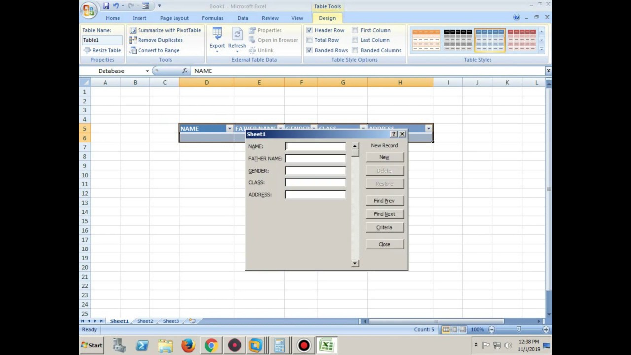 How To Create Data Entry Form In Excel YouTube How To Create Data Entry Form In Excel YouTube