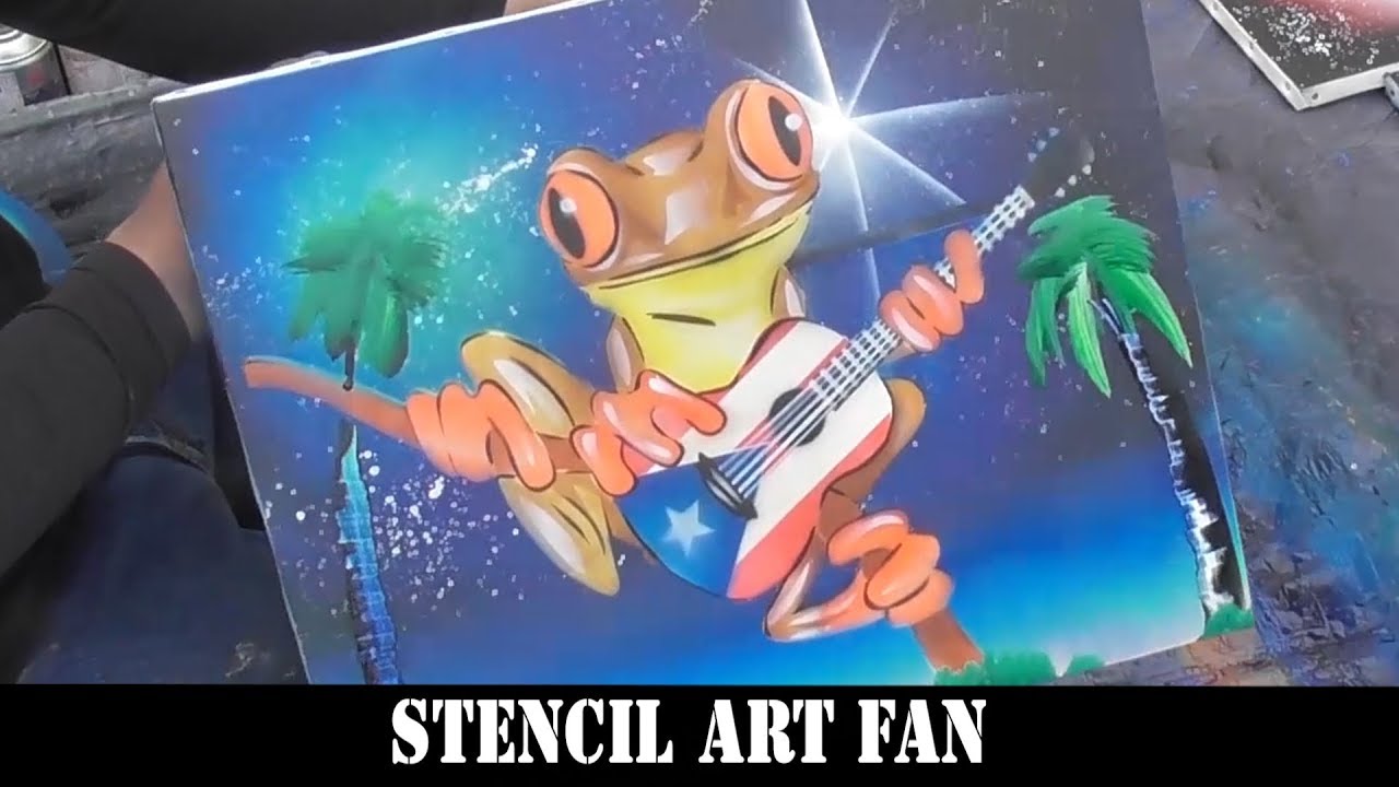 Puerto Rico Flog (STENCIL ART) - YouTube