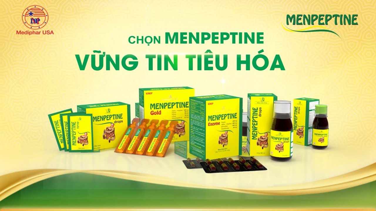 Men tiêu hoá Menpeptine - Chăm sóc hệ tiêu hoá cho gia đình bạn - YouTube