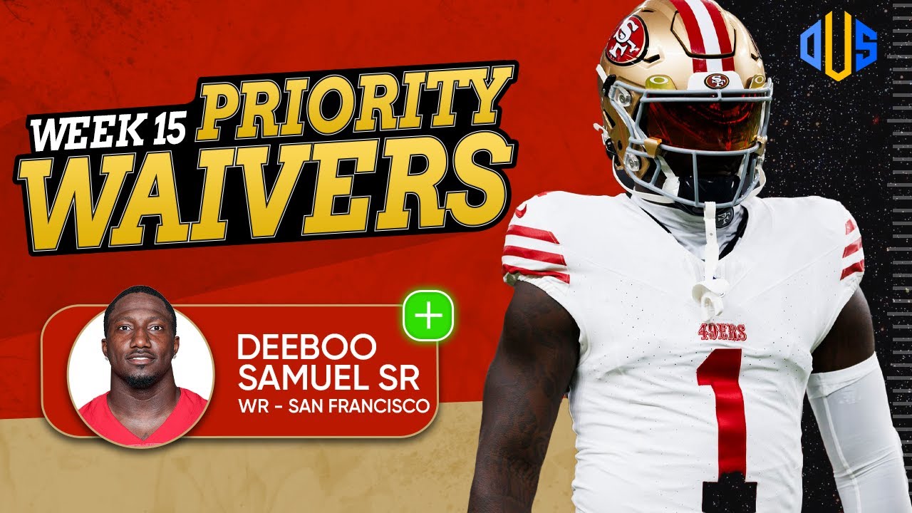 Week 14 Priority Waiver Wire DROP: Deebo Samuel Sr - YouTube