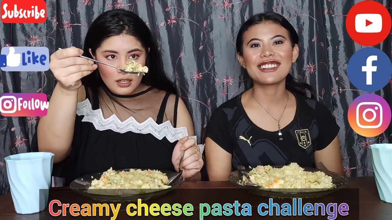 Creamy Cheese Pasta Challenge ** Homemade Pasta Extremely Tasty** - YouTube