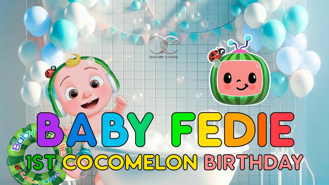 Baby Fedie 1st Cocomelon Themed Birthday! - YouTube