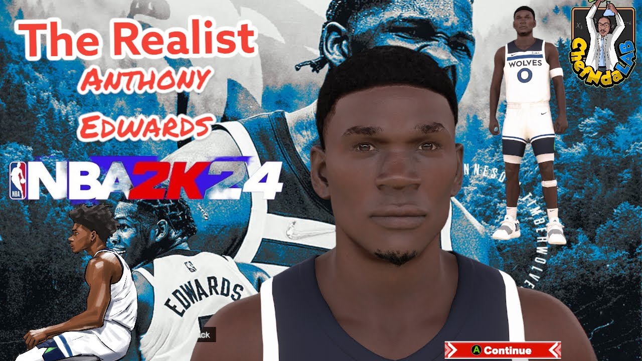 The Realist Anthony Edwards NBA 2k24 Face Creation (Kobe Bryant Edition ...