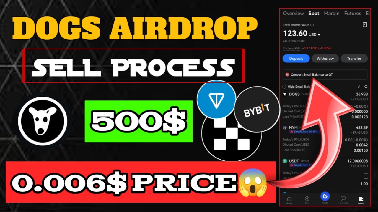 Dogs Coin Airdrop Selling Process | Best Way To Sell Dogs Airdrop ...