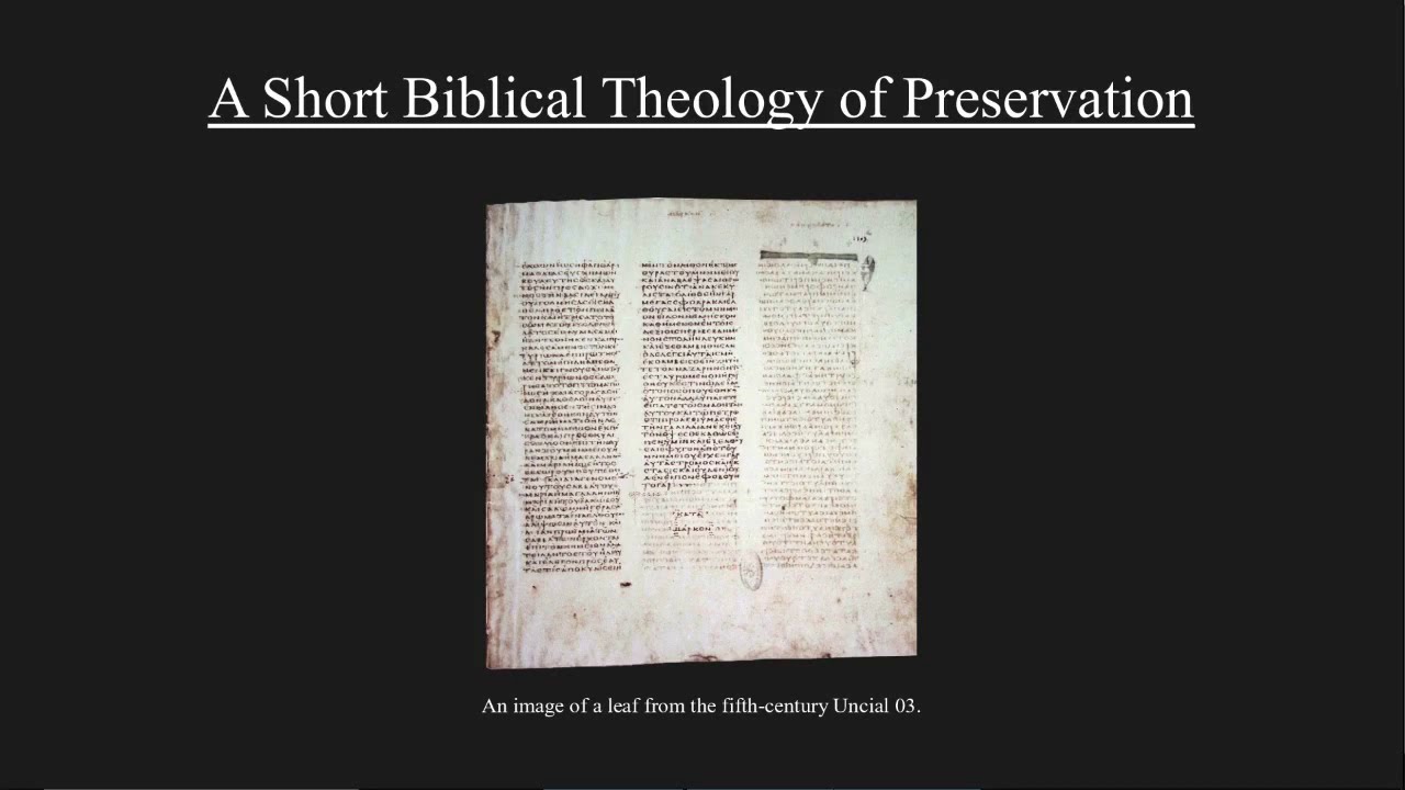 A Short Biblical Theology of Preservation - YouTube