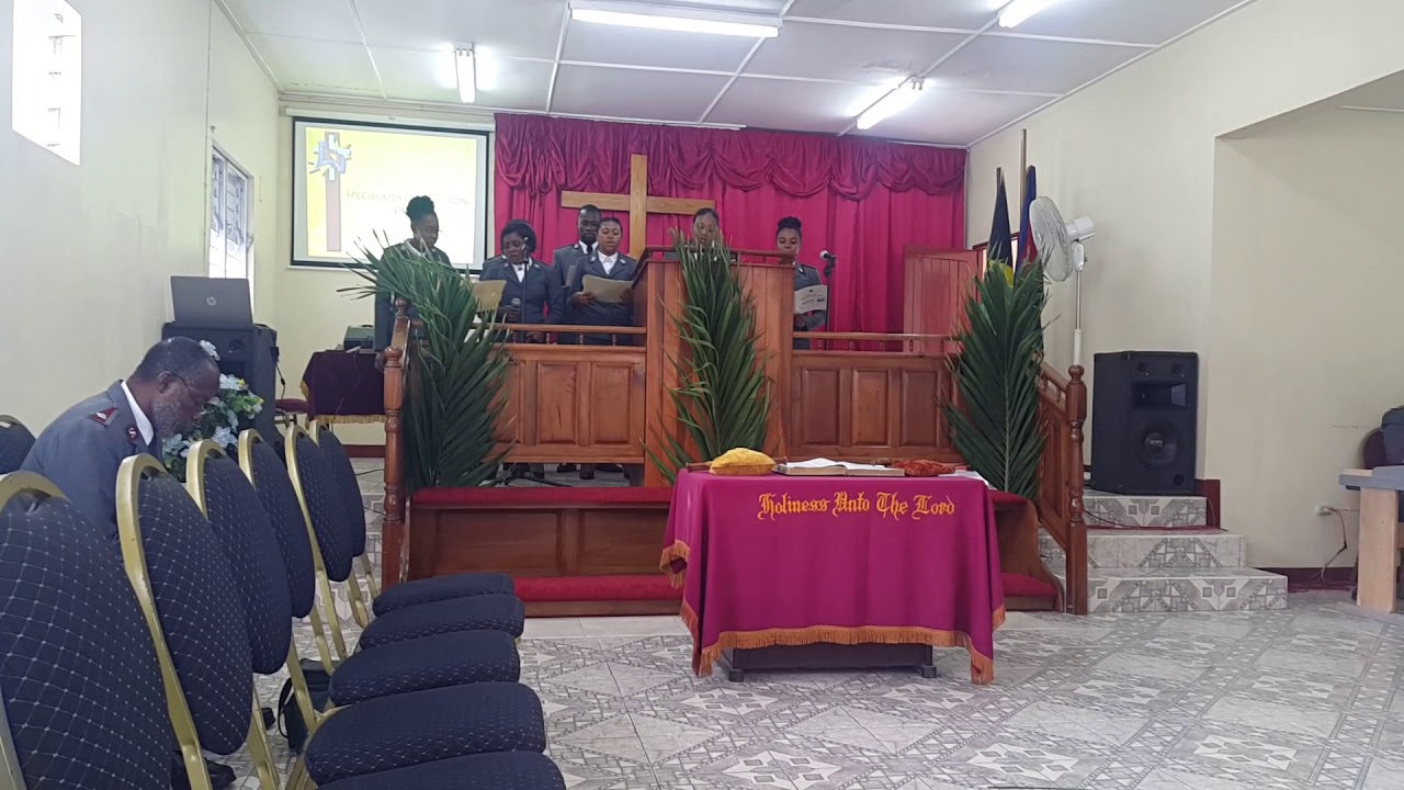 "In Christ Alone" Rae Town Brigade Palm Sunday 2018 - YouTube