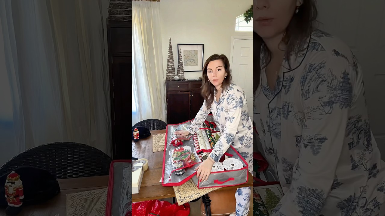 Christmas Wrapping Reset 🎄 Getting Ready for Next Year #shorts # ...