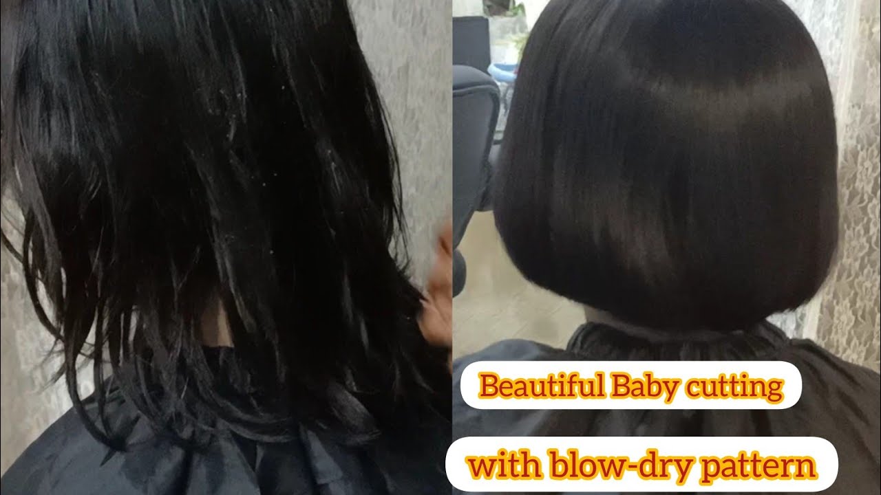 Baby cut baby cutting with blow dry - YouTube