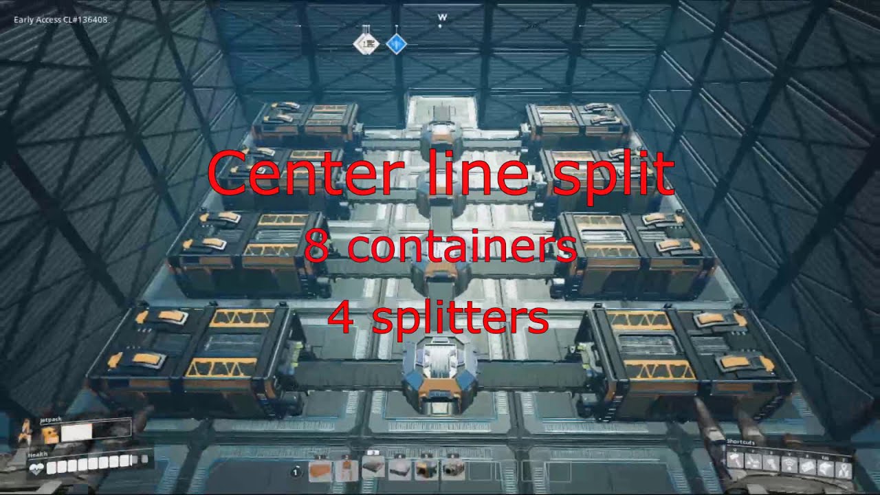 Satisfactory - flow rate distribution (easy build) - YouTube