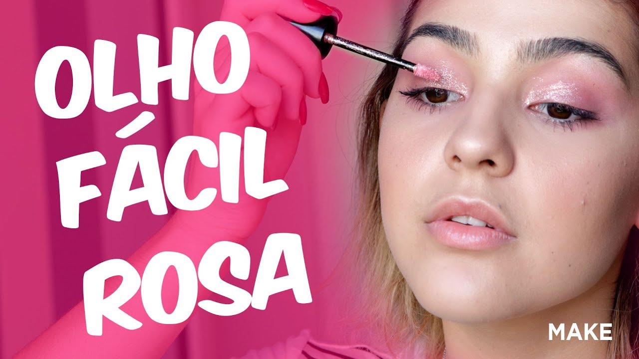 Olho Rosa Super Fácil - Make para Iniciante - YouTube