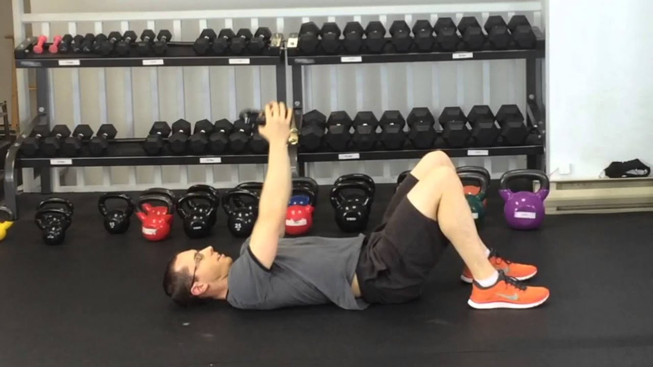 Floor Press KB | Exercise Library - YouTube