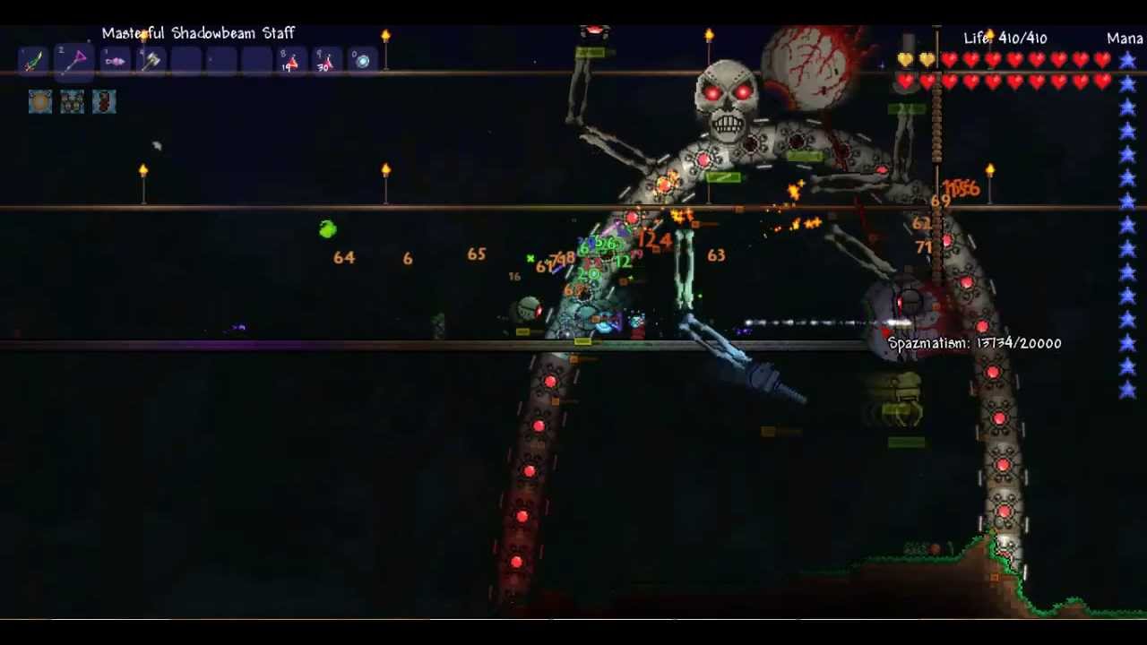 TERRARIA 1.2 - The Twins, The Destroyer, Skeleton Prime - NO POTIONS ...
