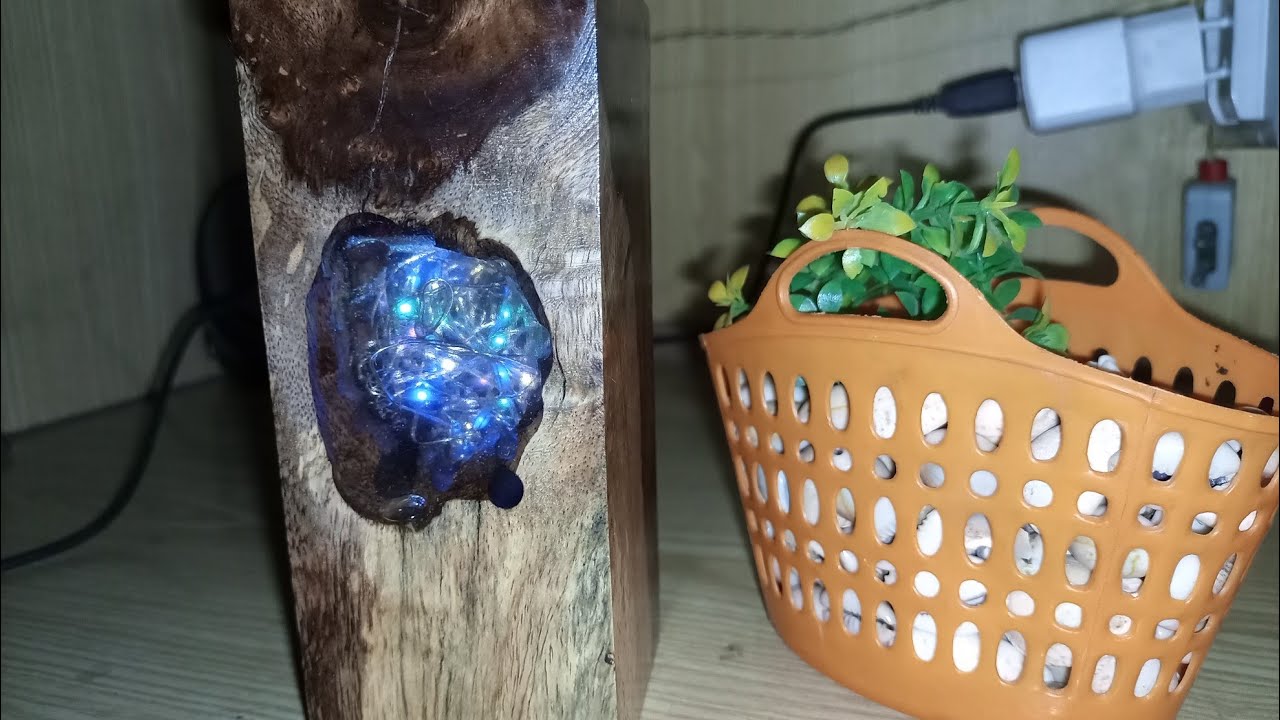 Amazing Epoxy Led Gift Model | Epoxy Art | Timber Wood Led Lamp - YouTube