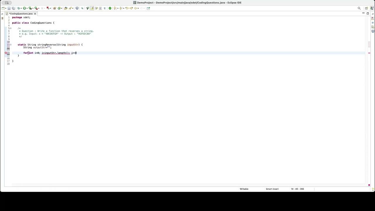 Coding Questions for SDET Level - Reverse a String - YouTube