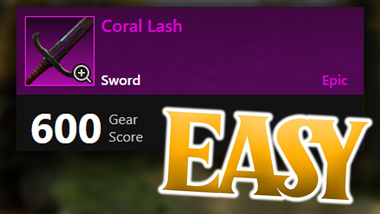 600 Gear Score Sword Spot With NO Watermark Grind Needed in New World ...