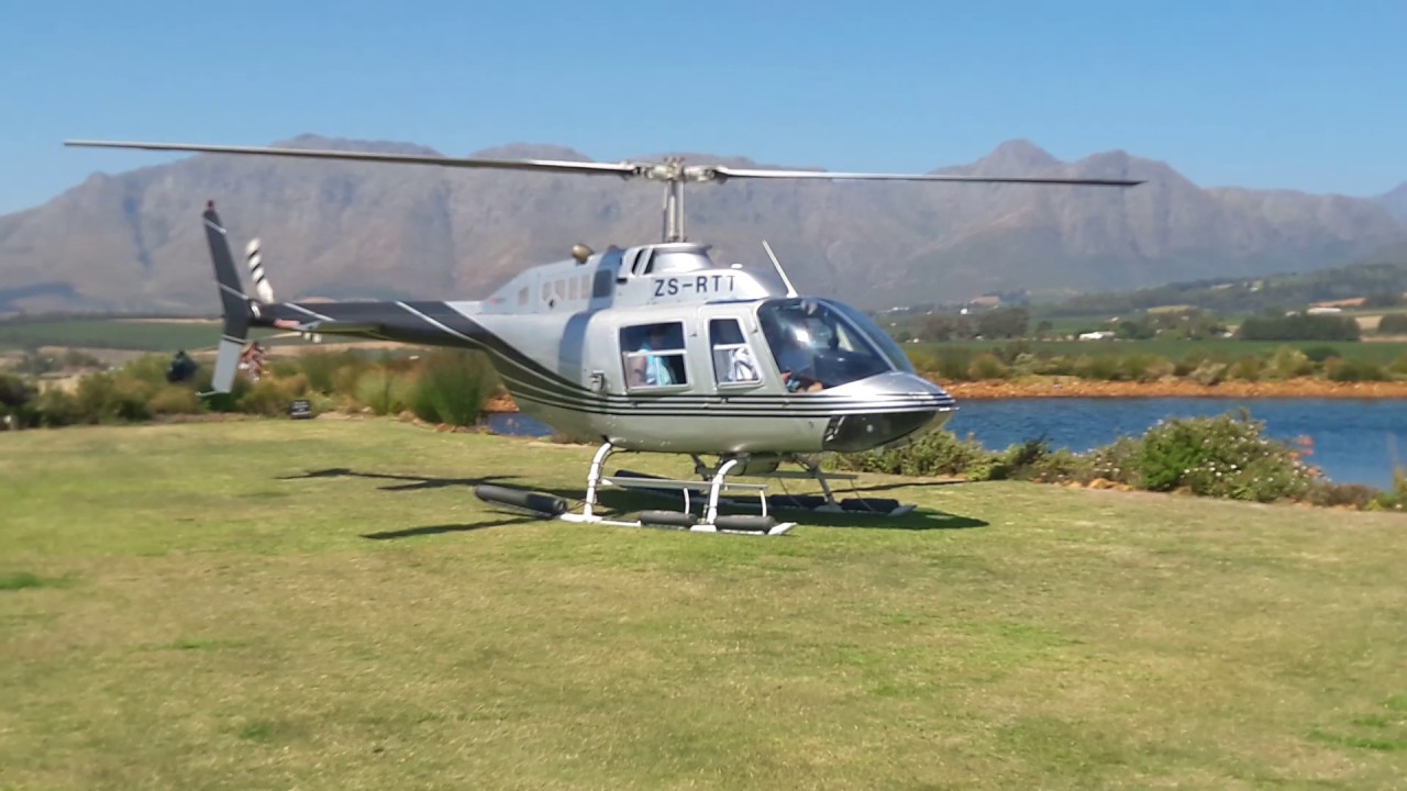 Bell Jet Ranger take off - YouTube