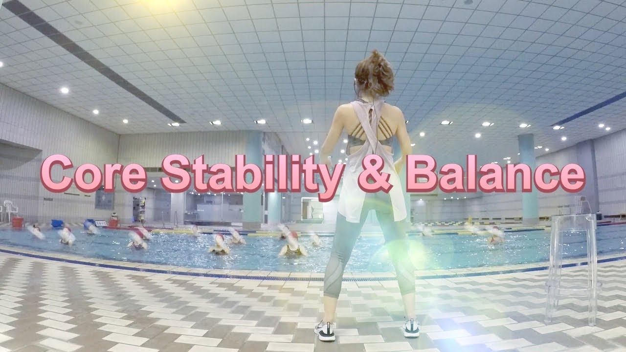 Aquatic core stability and balance training 코어 안정성과 균형 - YouTube