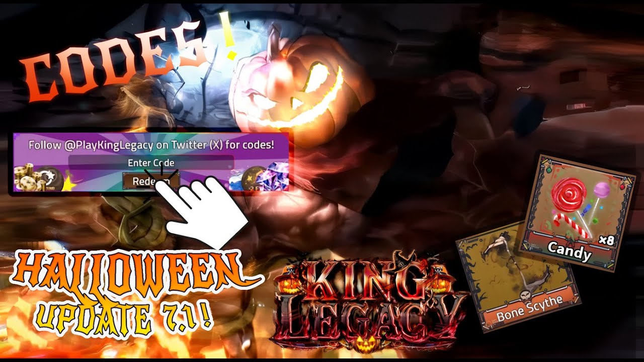 “NEW ALL WORKING CODES in KING LEGACY Update 7.1 🎃 Halloween 2024 ...