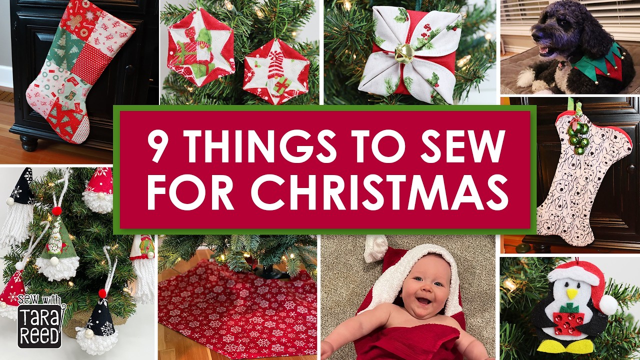 9 Easy Things to Sew for Christmas - YouTube