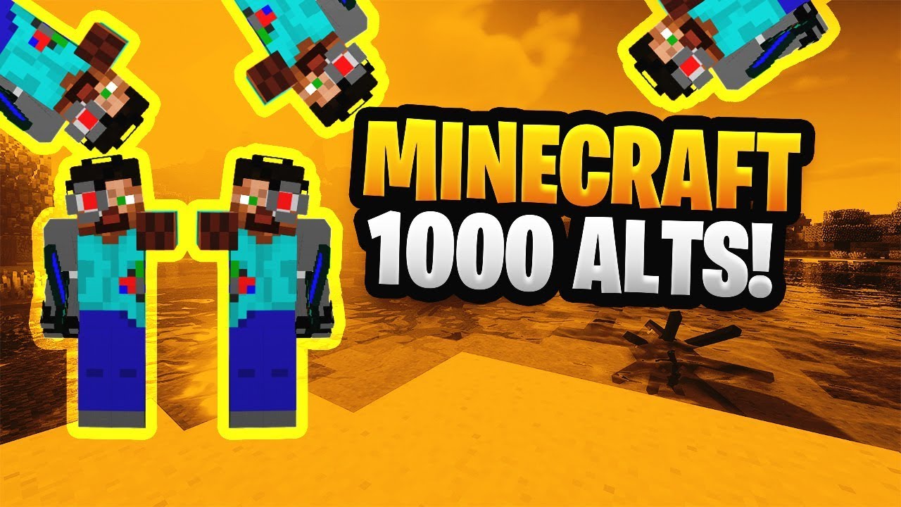 Joining minecraft servers with 1000 Alts! - YouTube