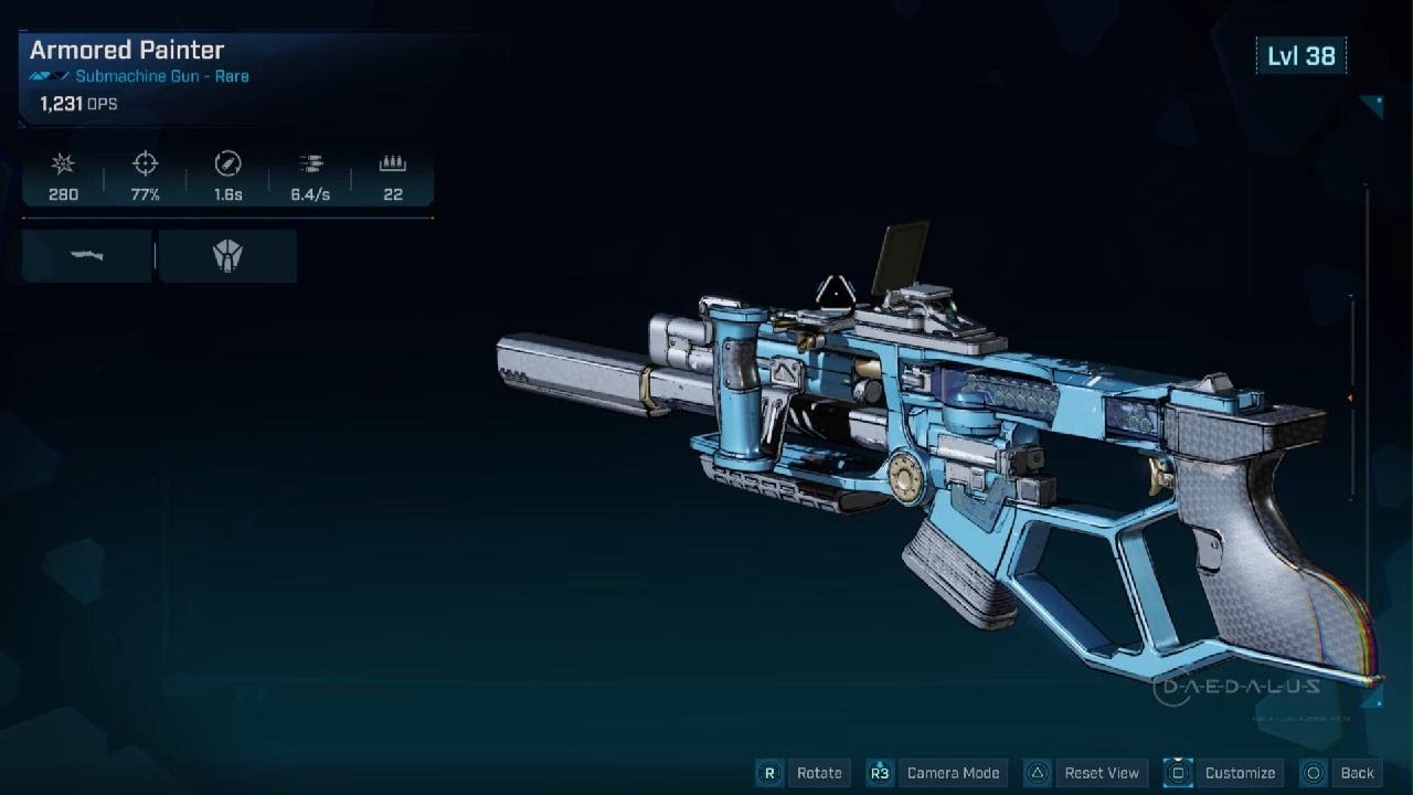 Borderlands 4 Daedalus Armored Painter Submachine Gun Review & Gameplay ...