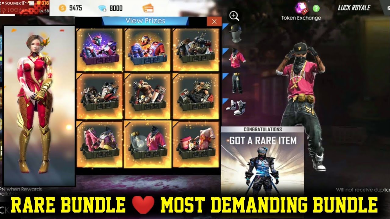 Free Fire Most Rare Bundles || best Rare Bundle In Free Fire || Top 5 ...