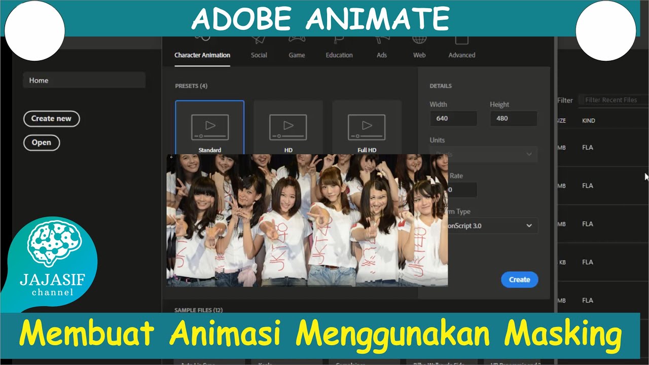 Membuat Animasi Masking Menggunakan Adobe Animate - YouTube