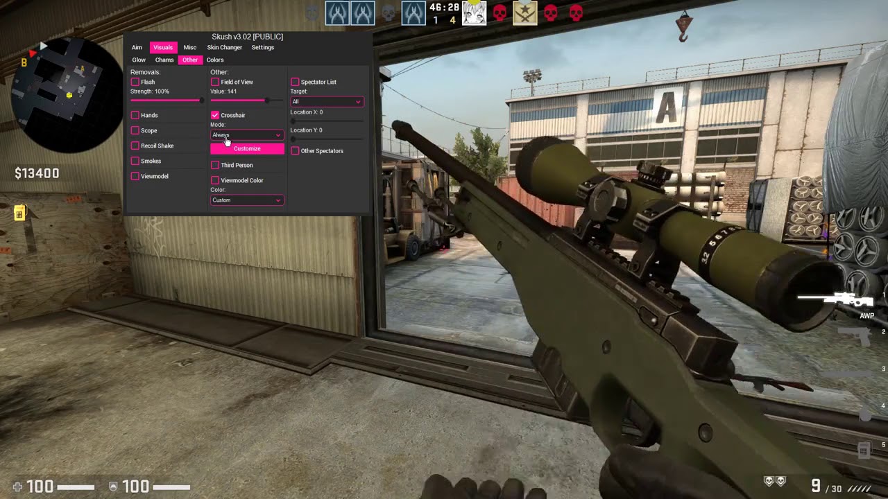 CSGO SKUSH V3.20 TRENDING CHEAT REVIEW. - YouTube