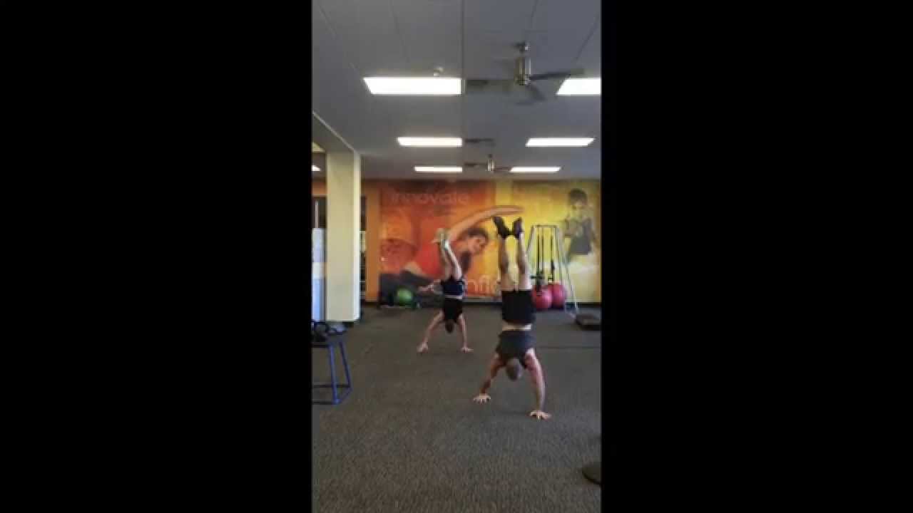 Handstand Race at the Gym! - YouTube
