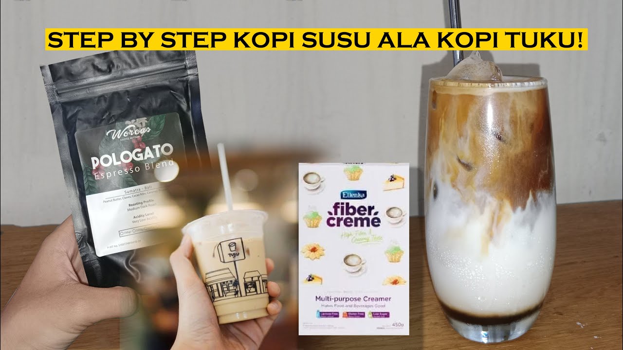 STEP BY STEP RESEP ES KOPI SUSU ALA TUKU FLAIR NEO PAKAI CREAMER FIBER ...