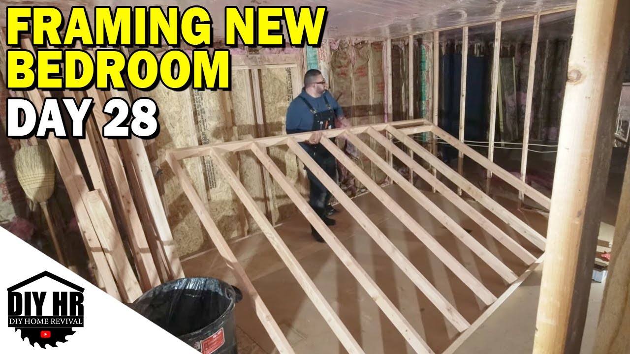 Framing new bedroom addition: Day 28 DIY mobile home renovation journey ...
