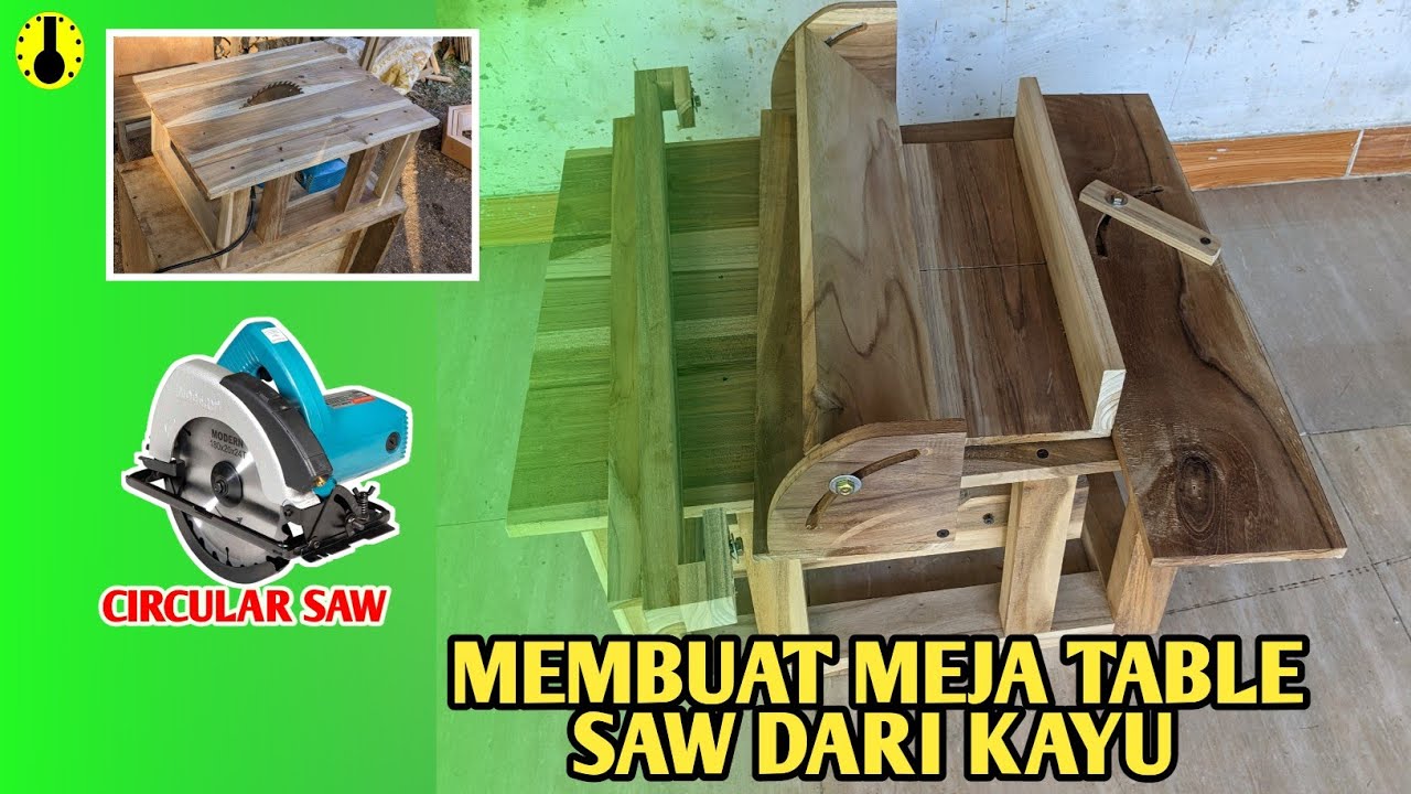 membuat meja table saw dari kayu - YouTube