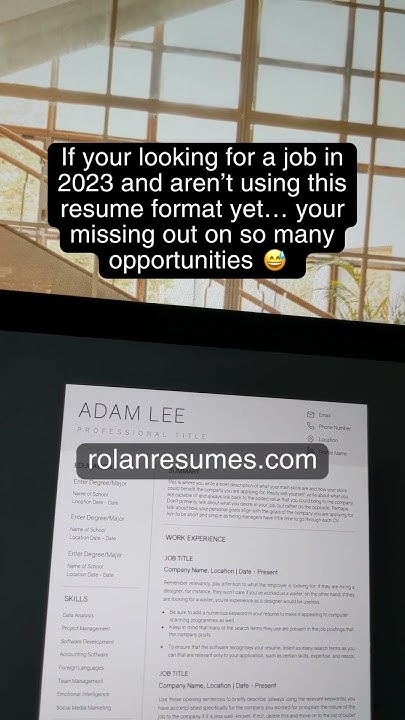 Unlock Your Dream Job! Modern & ATS-Ready Resume Template - YouTube