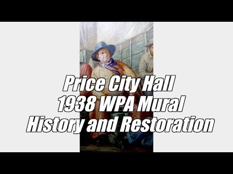 Price Utah City Hall 1938 WPA Mural's Restoration and History - YouTube