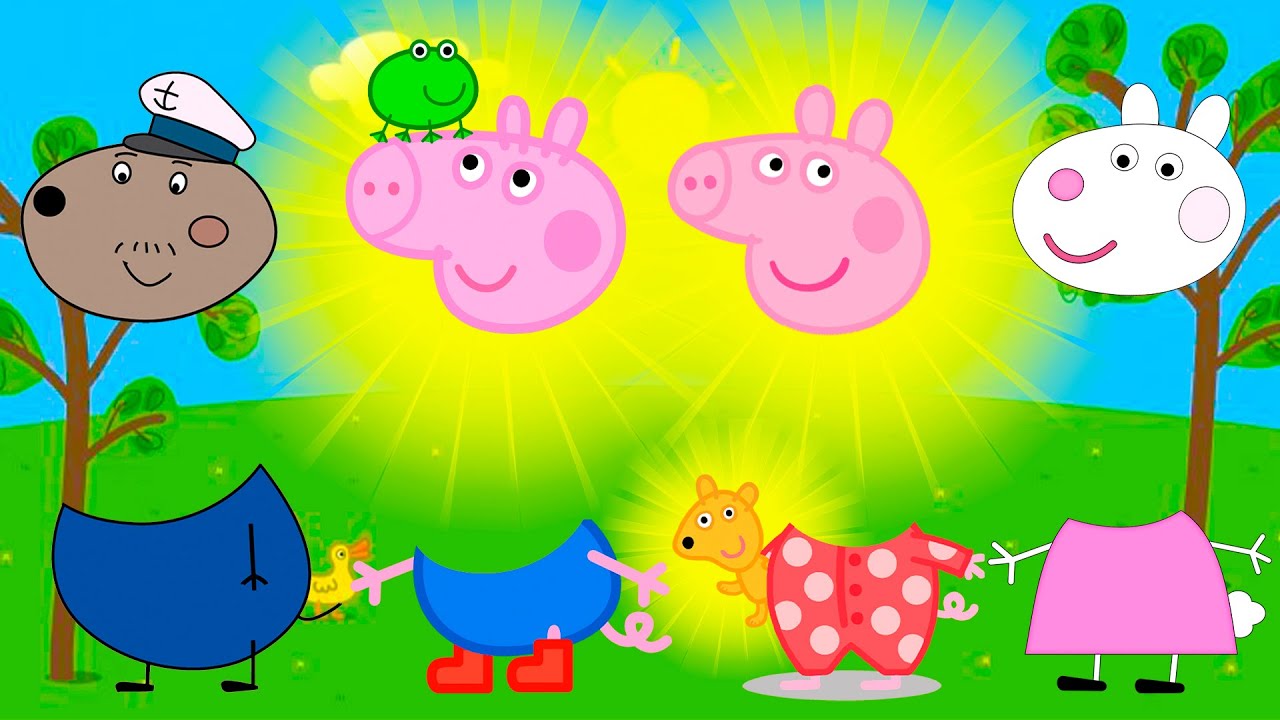Peppa Pig | Match The Head | Animated Video With Peppa Pig - YouTube