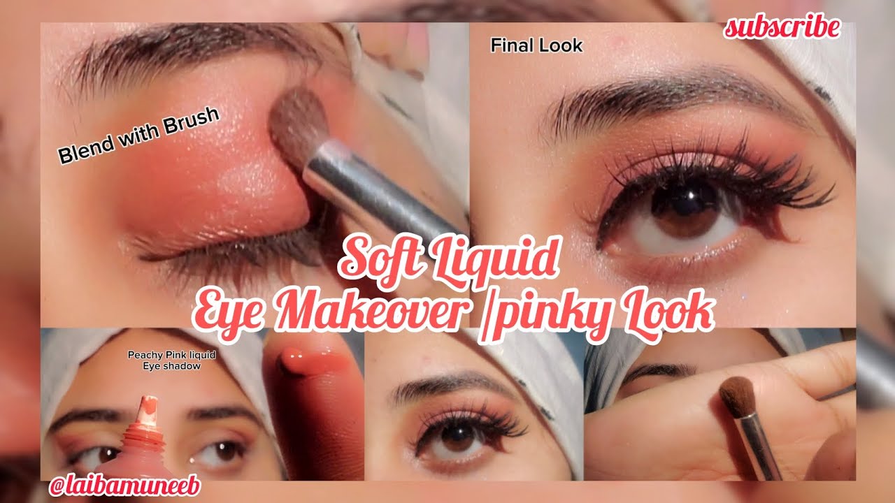 Soft Look Using Liquid eye shadows|Pinky Look|Easy for beginners|#makeuptutorial - YouTube